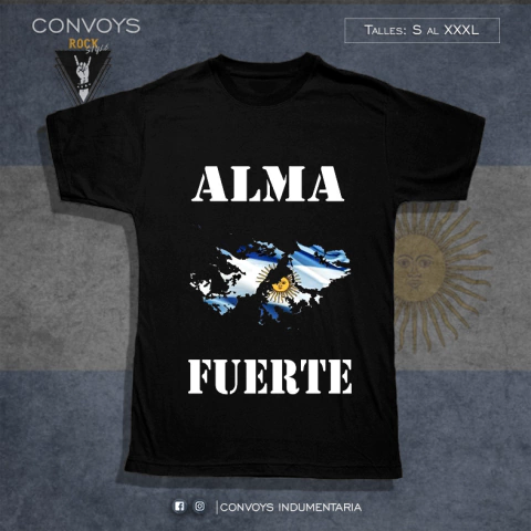 Remera ALMAFUERTE - ISLAS MALVINAS - CONVOYS Rock Style