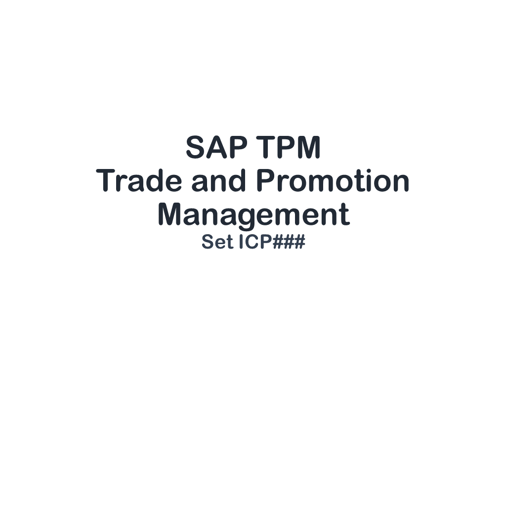 SAP Trade and Promotion Management / TPM - ERP Library