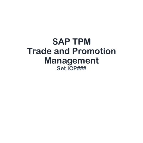 SAP Trade and Promotion Management / TPM - ERP Library