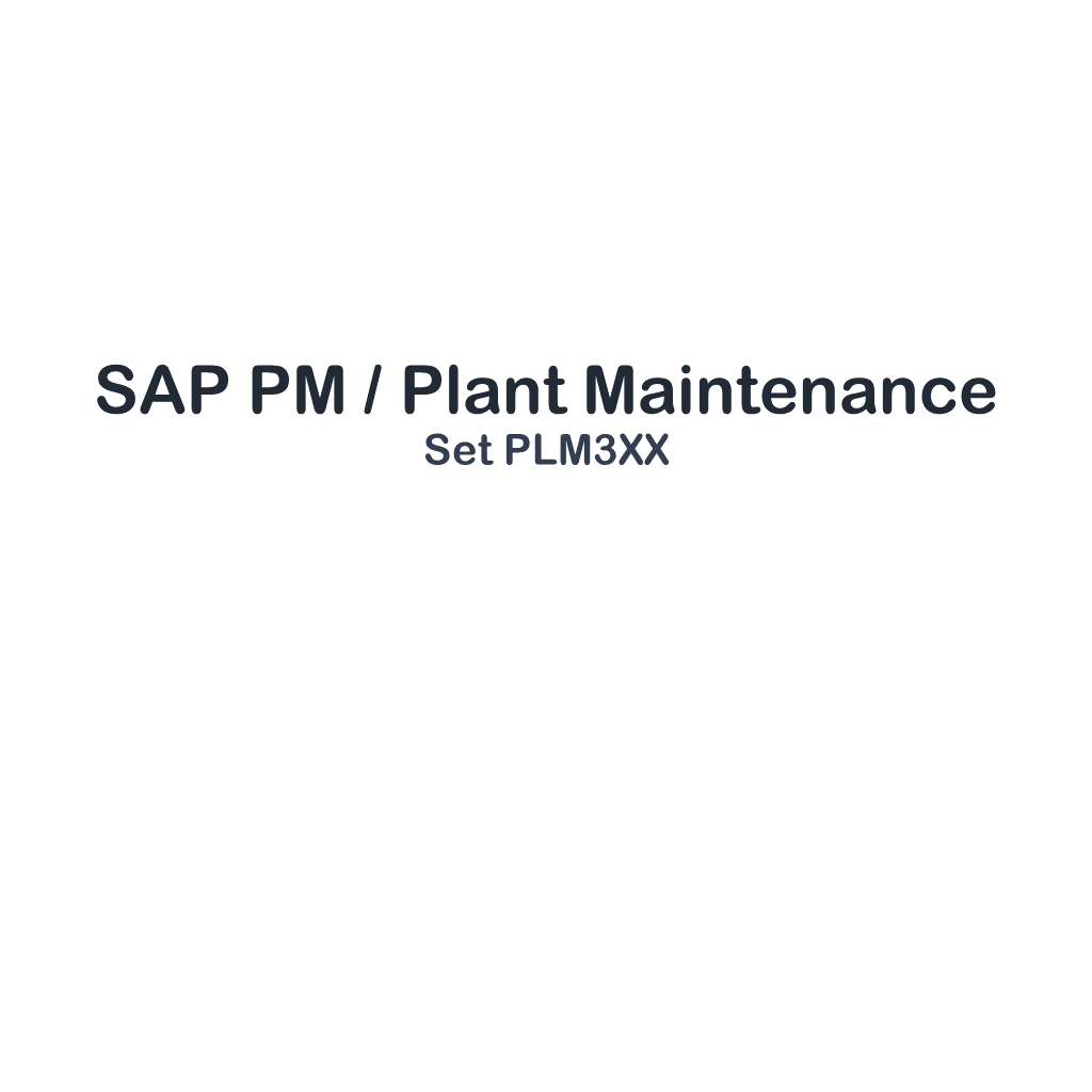 SAP PM / Plant Maintenance / Mantenimiento de Planta