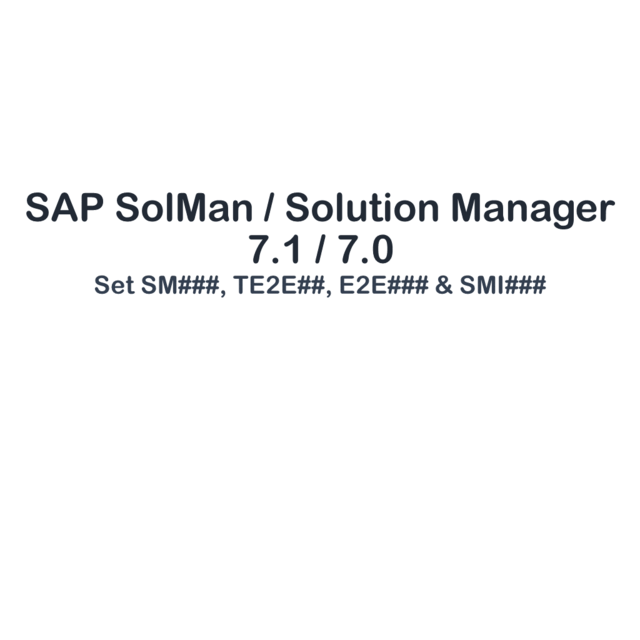 SAP SolMan / Solution Manager - Buy in ERP Library