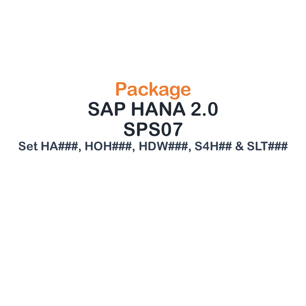 Paquete SAP HANA 2.0 SPS07 - Comprar en Librería ERP