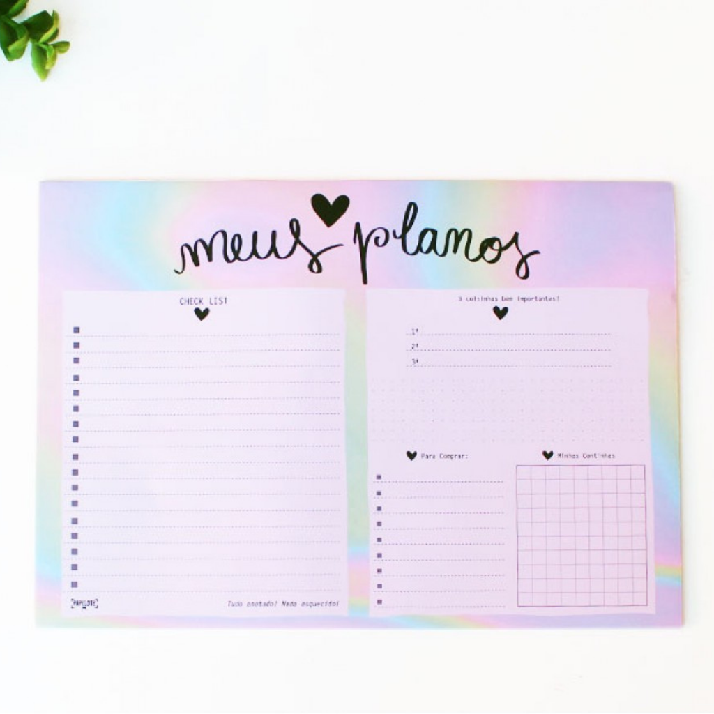 Planner Check List Meus Planos