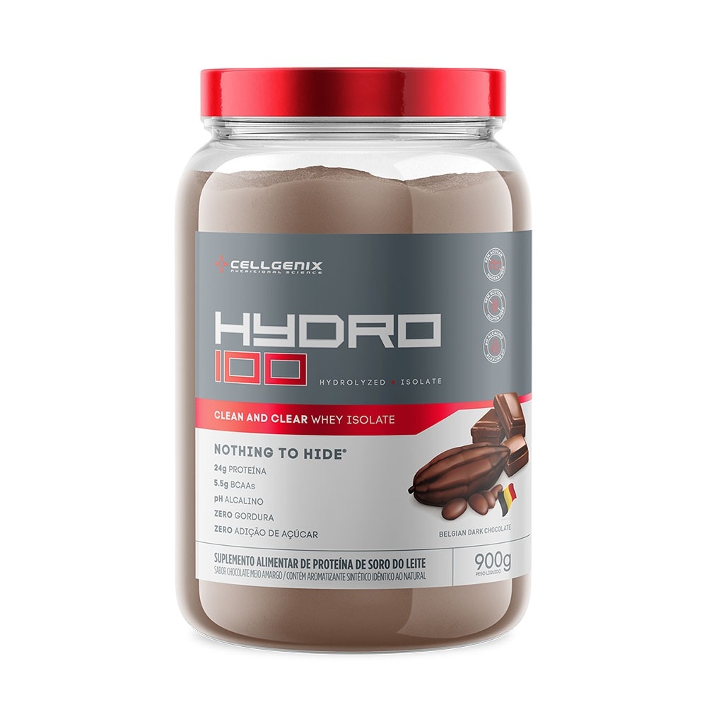 Hydro 100 Whey Protein Isolado 900g - Cellgenix