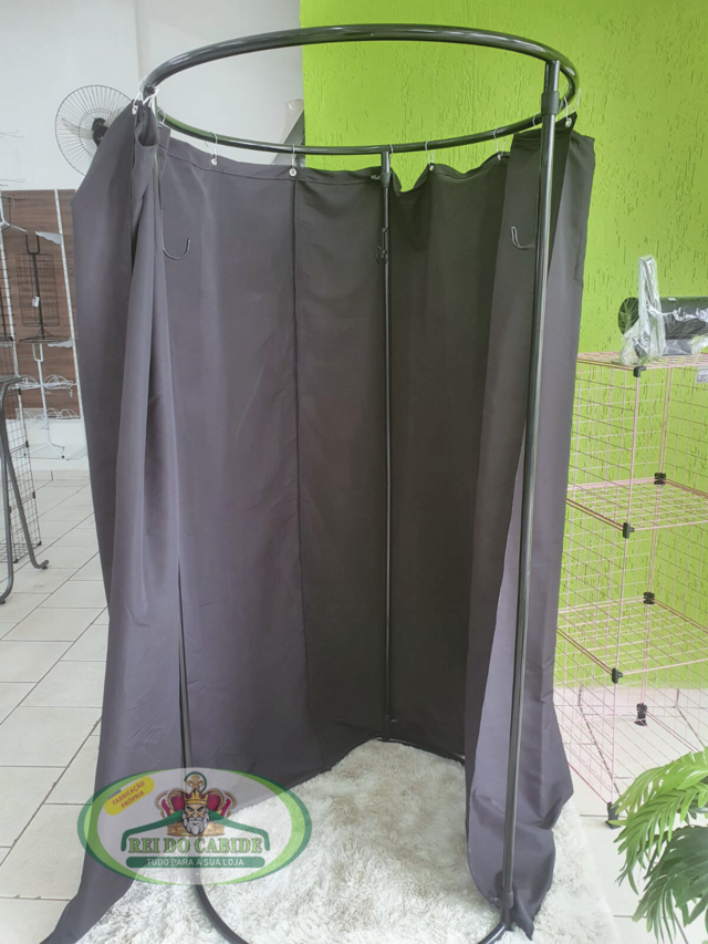 Ref.272-Provador Redondo Móvel-2,00x0,90m (Sem cortina)