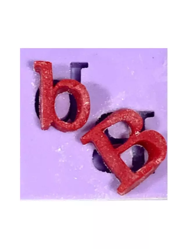LTB Molde de silicone letra B confeitaria alfabeto para decorar