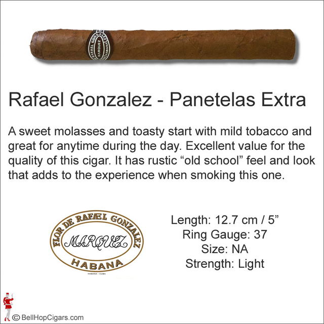 HABANOS RAFAEL GONZALEZ PANETELAS EXTRAS CAJA X25