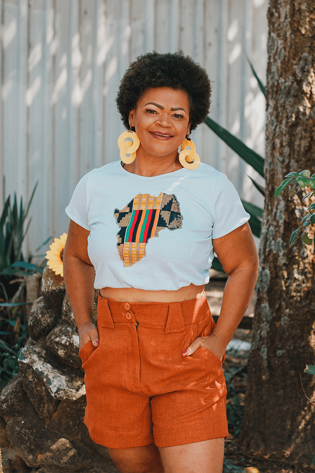 Short de linho rústico Moda Afro RJ - Mãe Afro roupas e acessórios