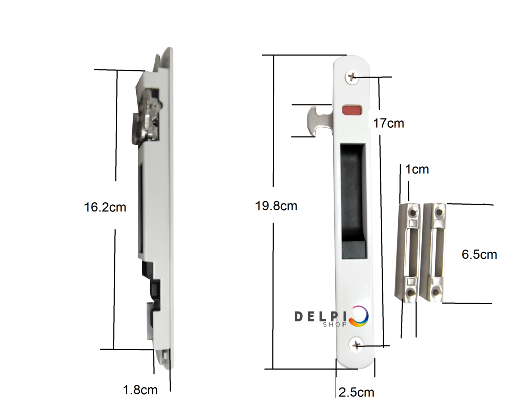 Cierre Lateral para Ventana Corrediza Aluminio Traba 2 Unidades blanca