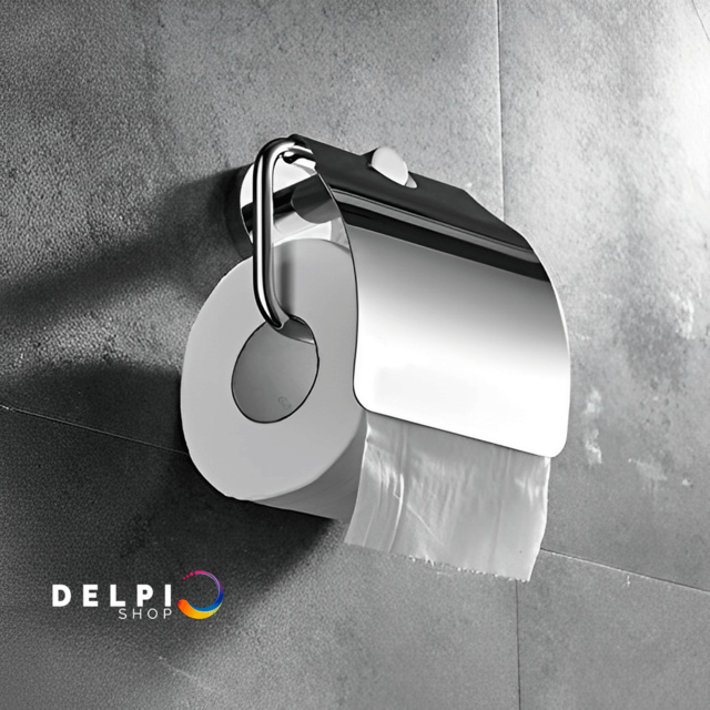 Porta Rollo De Papel Higiénico Acero Inoxidable con tapa portarollos ...