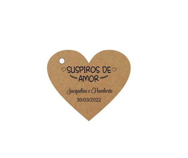 Tag em Kraft Suspiros de Amor - Personalizado