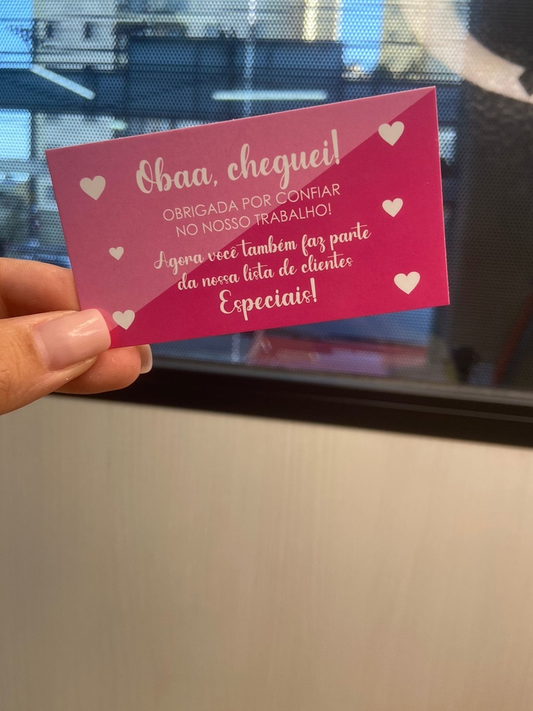 Cartão de Agradecimento -- Oba Cheguei Cartão de Agradecimento -- Oba Cheguei