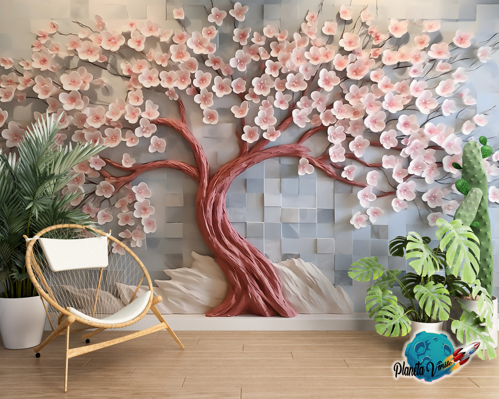 VINILO PARA PARED CON EFECTO 3D