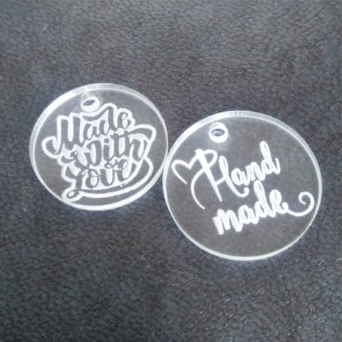 Tag Acrílico - Transparente - Comprar em Ateliê Zebra