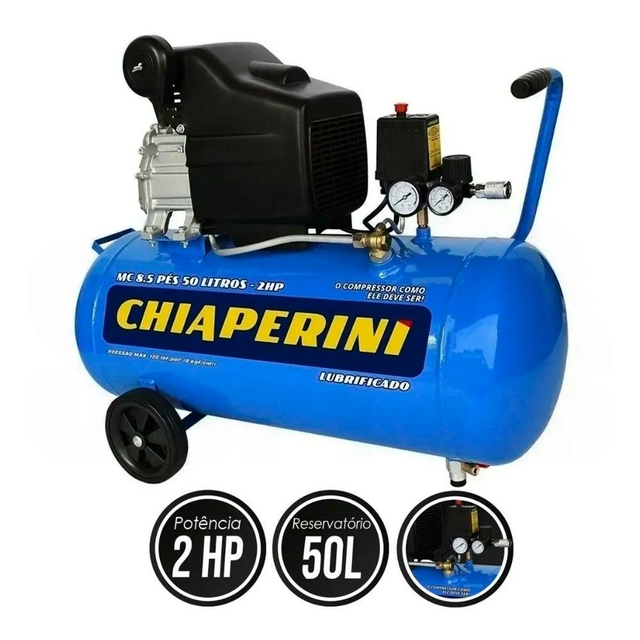Compressor Chiaperini 8.5/50l 2hp-127 Volts - Sodivel