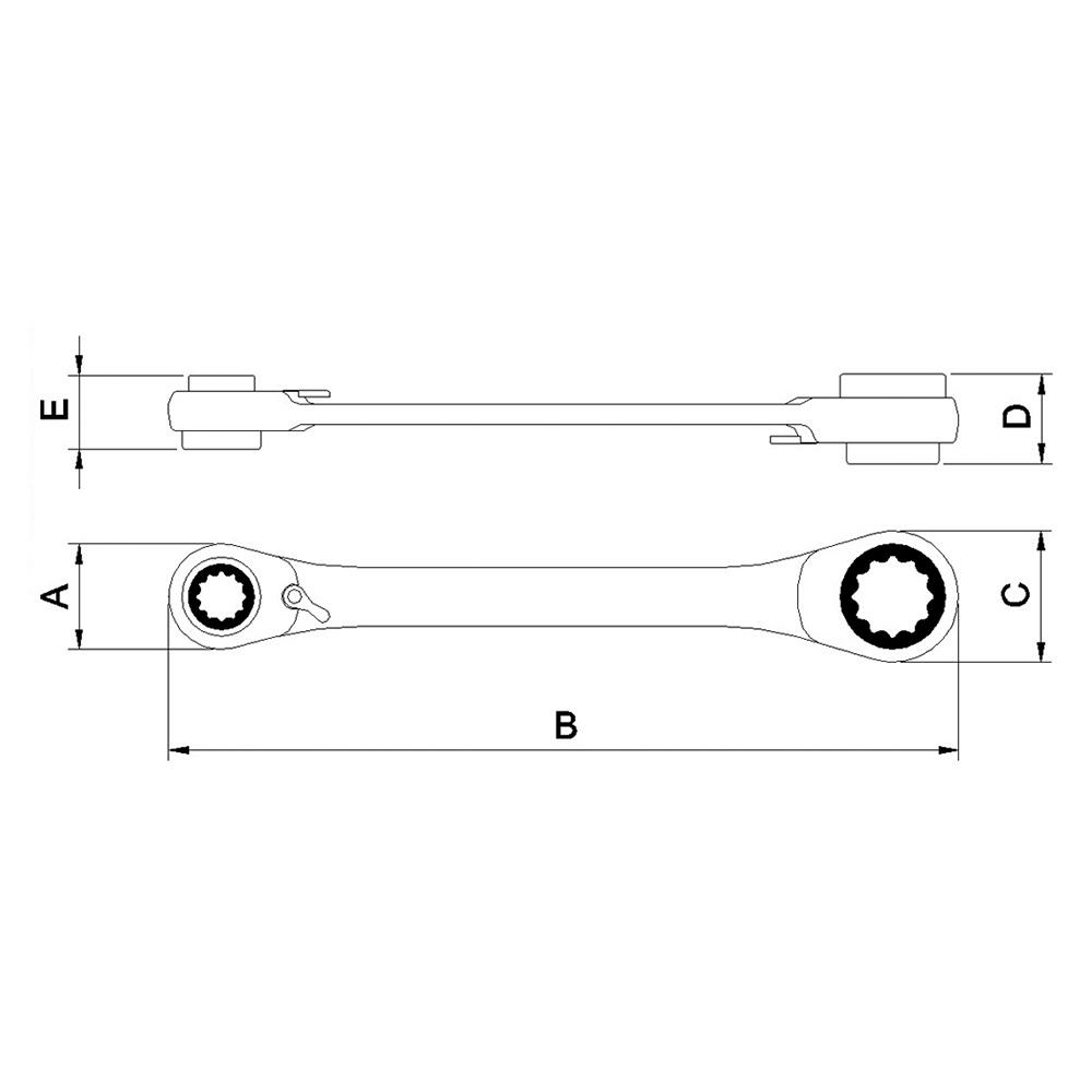 Chave Catraca Tramontina PRO 8x9 X10x11mm Multi Drive 44637/101