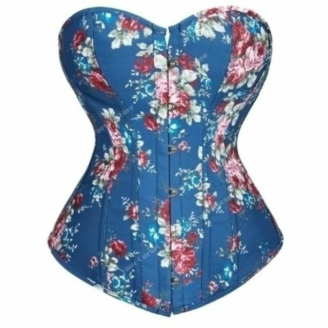 CORSET AZUL FLORAL - Atelier Cigana da Estrada