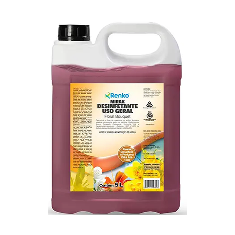 Mirax Desinfetante Concentrado Floral Bouquet 5 Litros - Renko