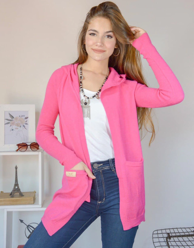 Saco con capucha fucsia Liso - Comprar en porquesiche