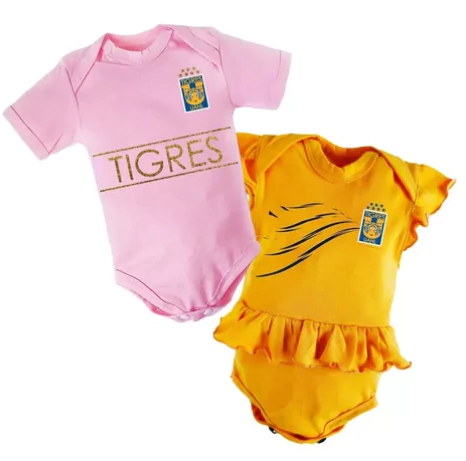 Pañalero Futbol Niña Tigres Rosa Dorado Personalizado Algodón