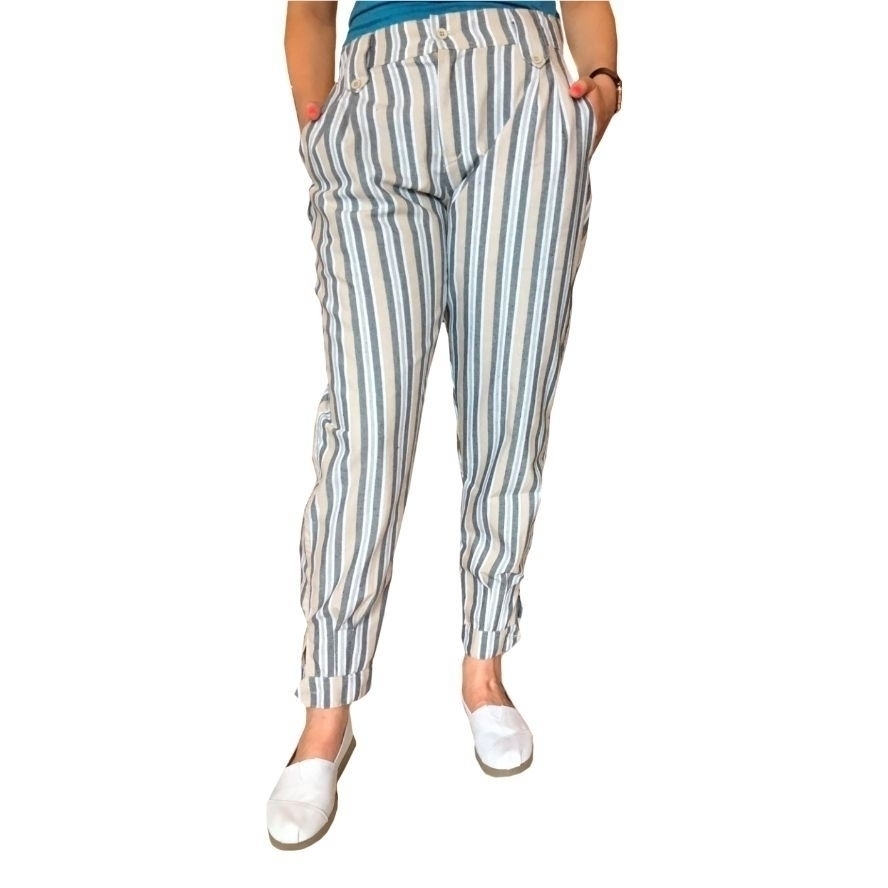 Bombacha Listrada Feminina de Fibras Diversas- Shamsa