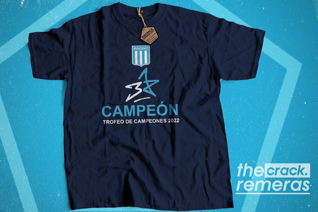 REMERA RACING CAMPEON 2022
