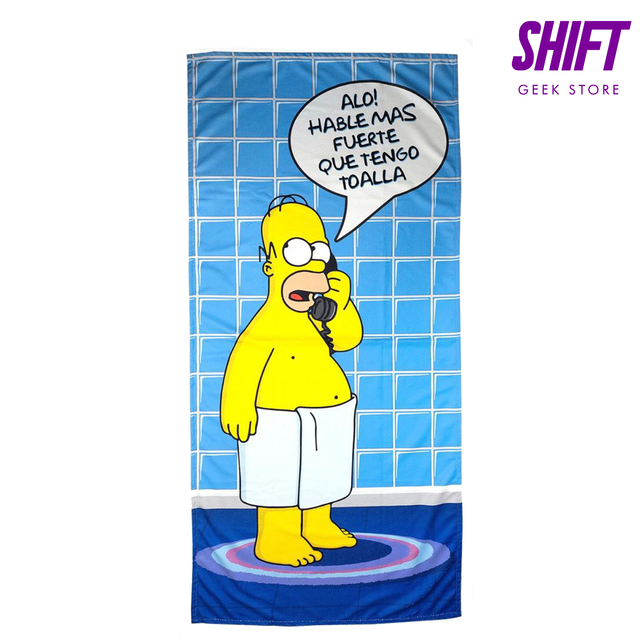 Toalla Alo! Hable más Fuerte que tengo una Toalla - Homero - Los Simpsons