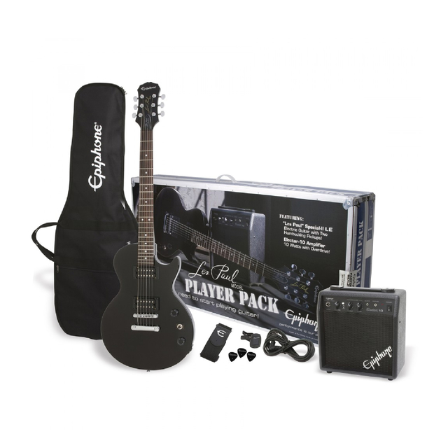 KIT EPIPHONE PACK PLAYER GUITARRA+AMP+AFINADOR+CORREIA E MAIS