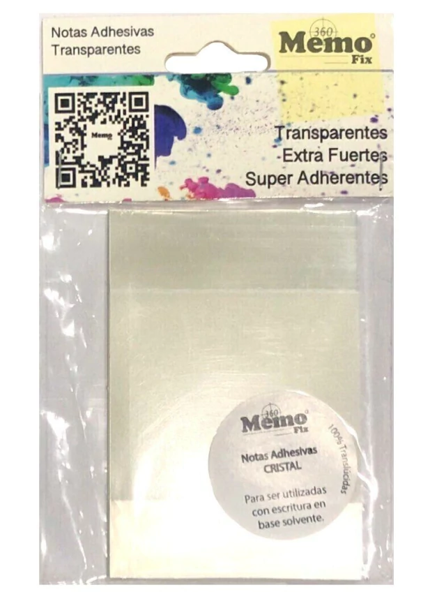 NOTAS ADHESIVAS TRANSPARENTES MEMOFIX 60 x 90 mm x 50 h -COD.803