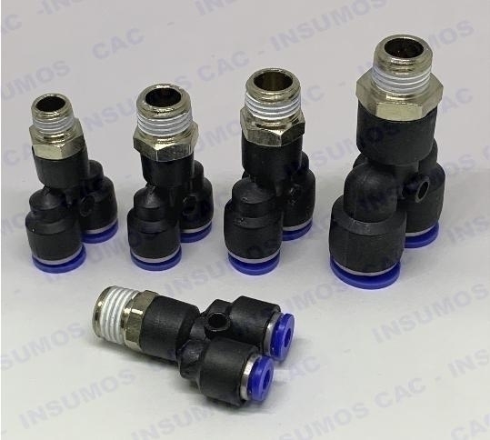 Conector Neumático Bifurcación 1/4 M12mm 094-055