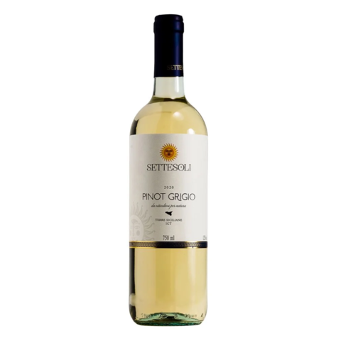 Vinho Branco Italiano Settesoli Pinot Grigio Terre Siciliane IGT 2021
