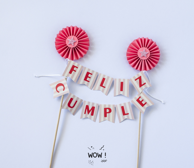 TOPPER TORTA CORAL - Comprar en Muy WOW!