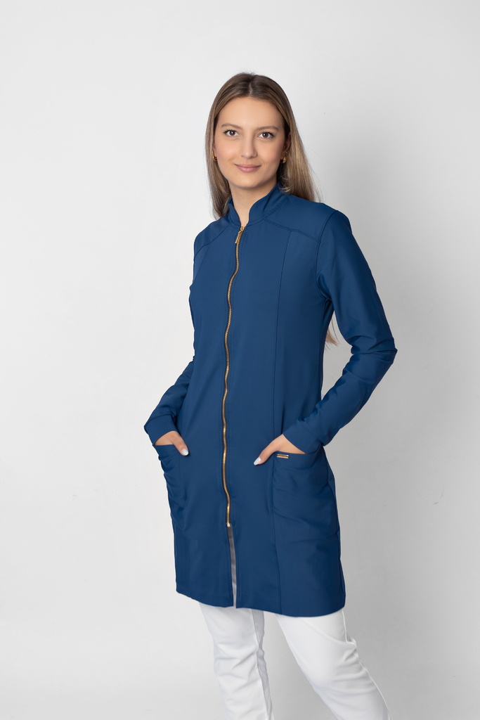 Jaleco Fit Feminino Azul Marinho - Comprar em Baunni