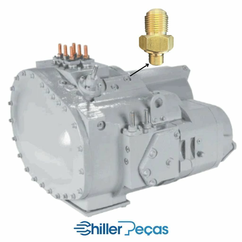 Niple/Conector Entrada de Óleo do Compressor Parafuso 06NA/06NW - AZQ078