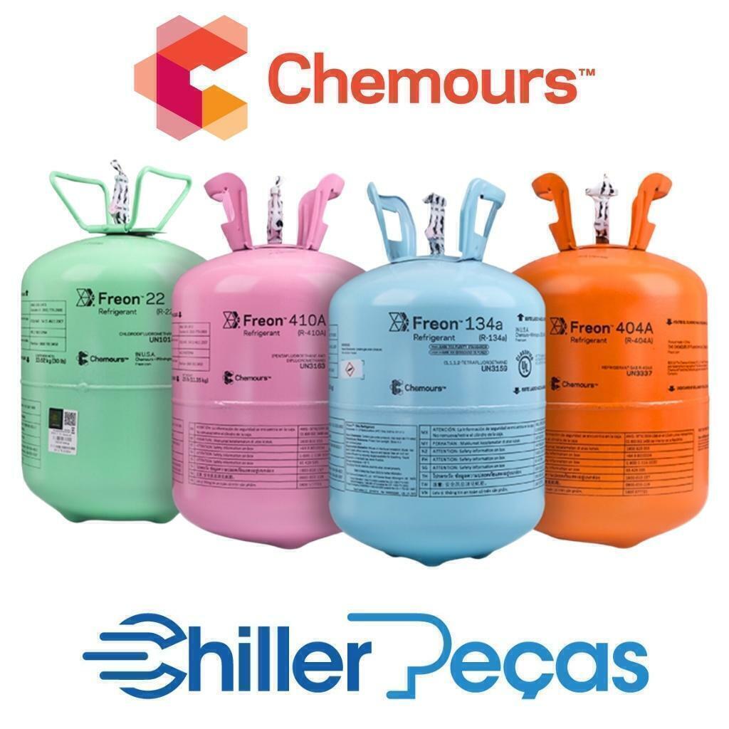 Fluido Gás Refrigerante Chemours Freon R22 13,62KG ONU1018 Du Pont