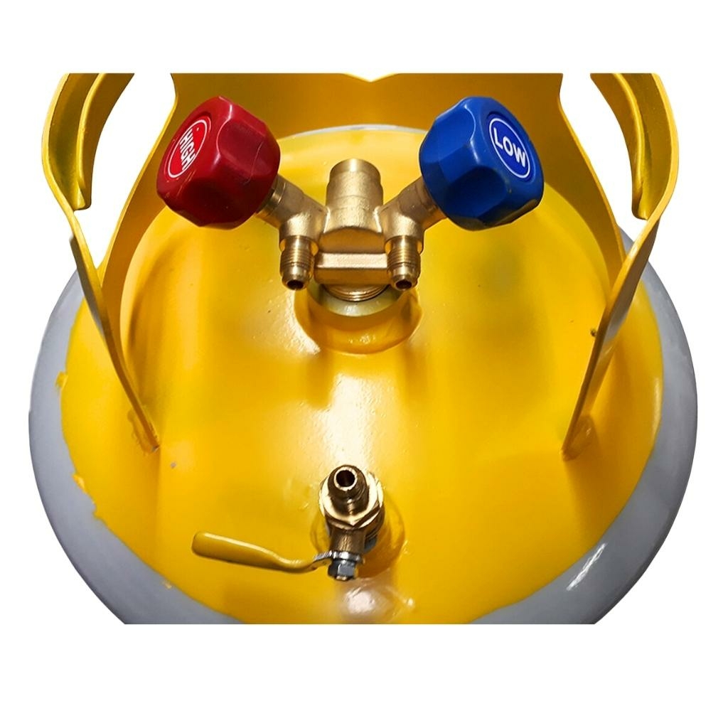 Tanque Recolhedor / Reciclador Gás Refrigerante 23KG 50LBS Com Válvula ...