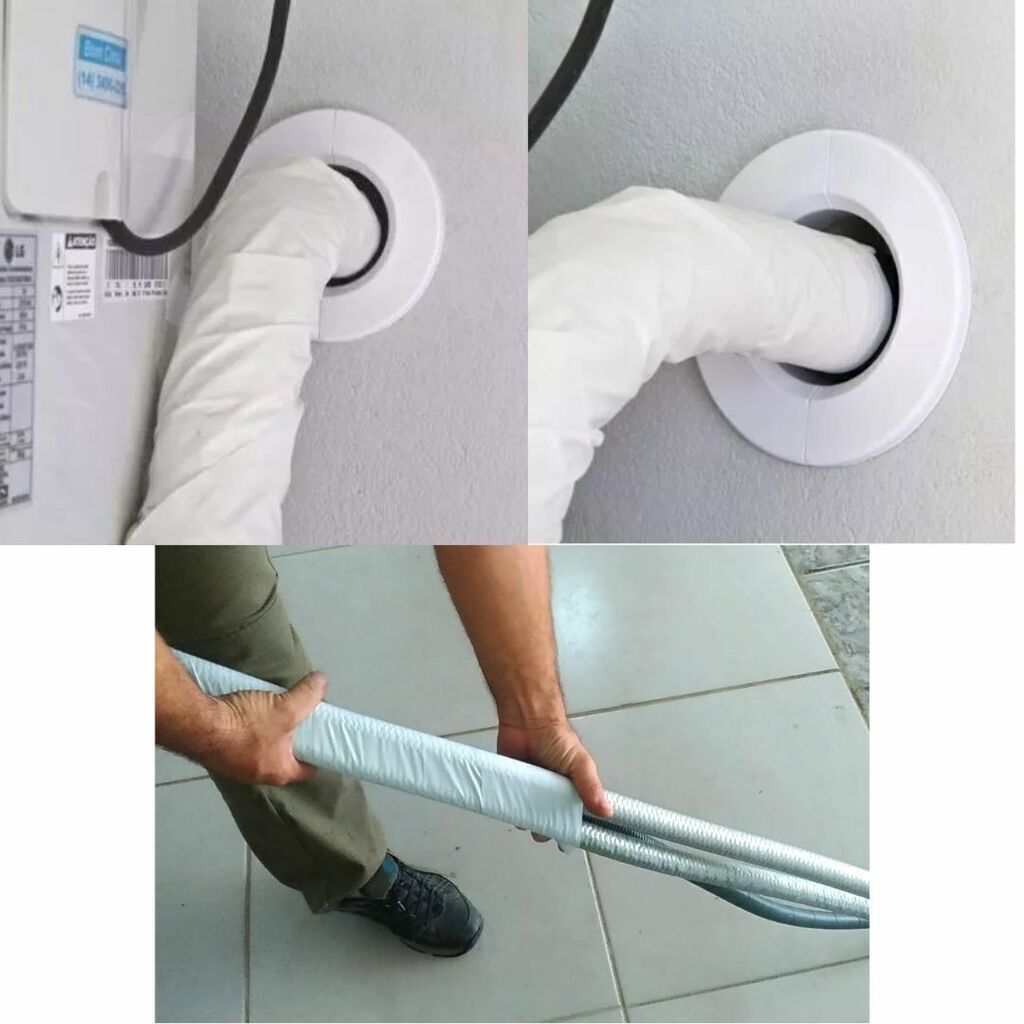 Fita PVC de Acabamento Preta 100mm x 10 Metros Ar Condicionado