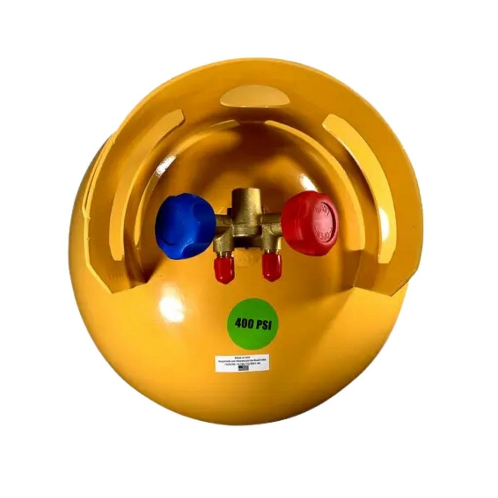 Tanque Recolhedor / Reciclador Gás Refrigerante 23KG 50LBS Com Válvula ...