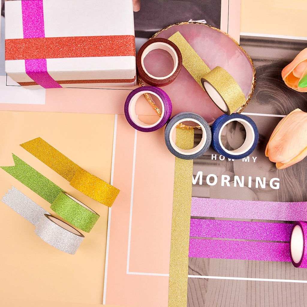 Washi tape Plateado glitter - The Stickers Shop