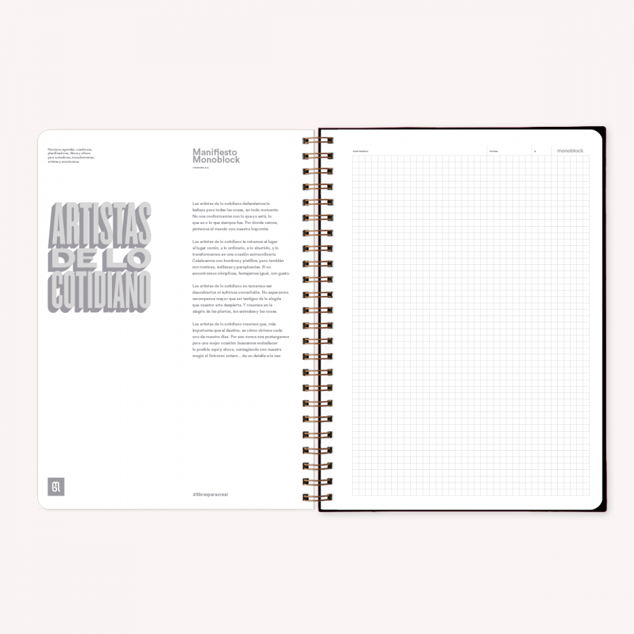 CUADERNO MONOBLOCK MACANUDO COMPOSITION BOOK A4 TAPA FLEXIBLE CUADRICU