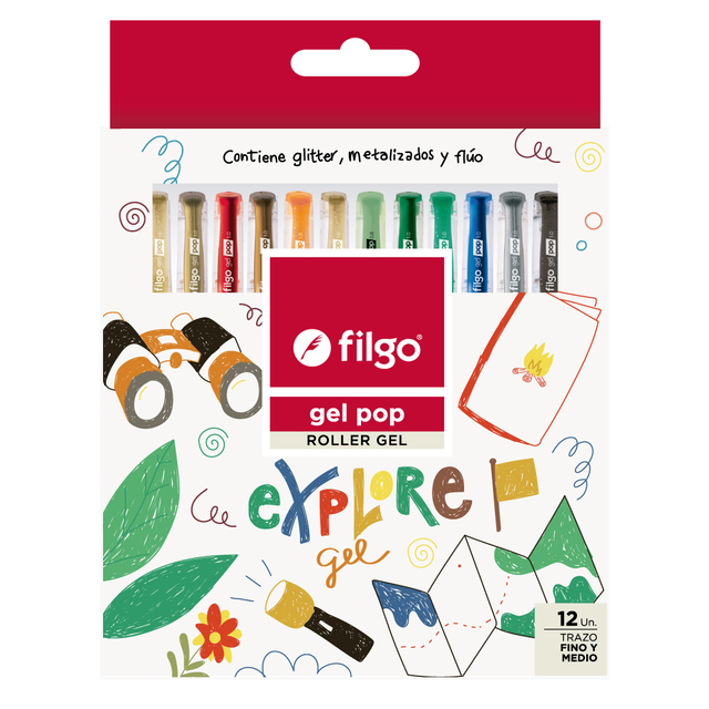ROLLER FILGO GEL POP EXPLORE 1.0MM X12