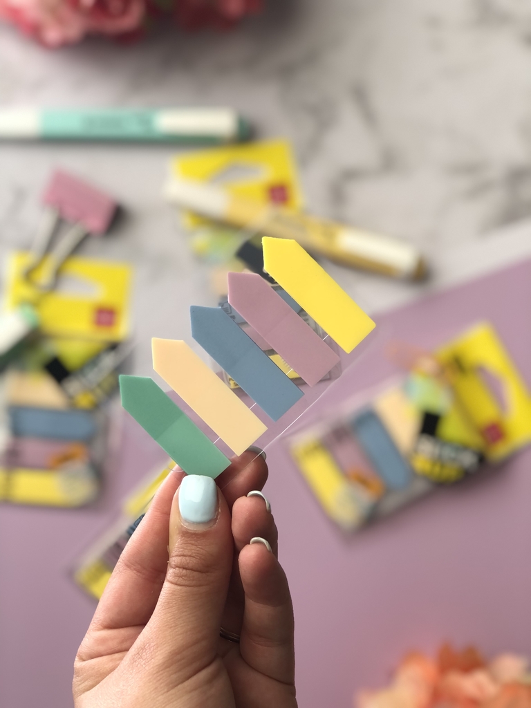 Banderitas señaladoras color pastel x5 - DELI