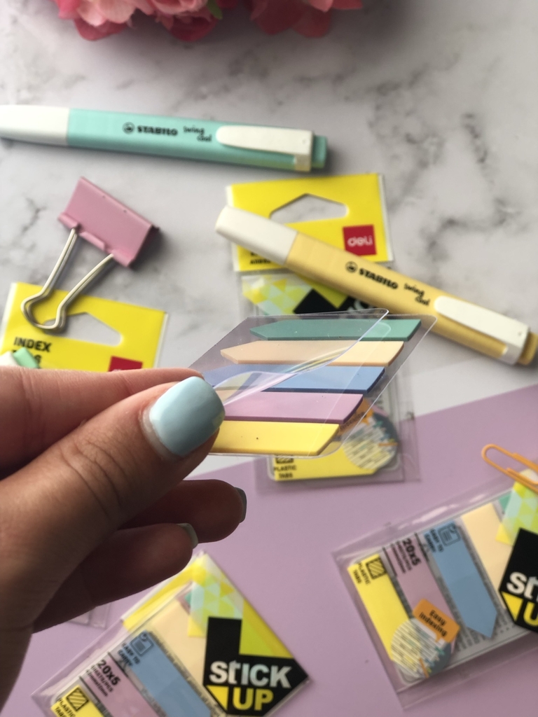 Banderitas señaladoras color pastel x5 - DELI