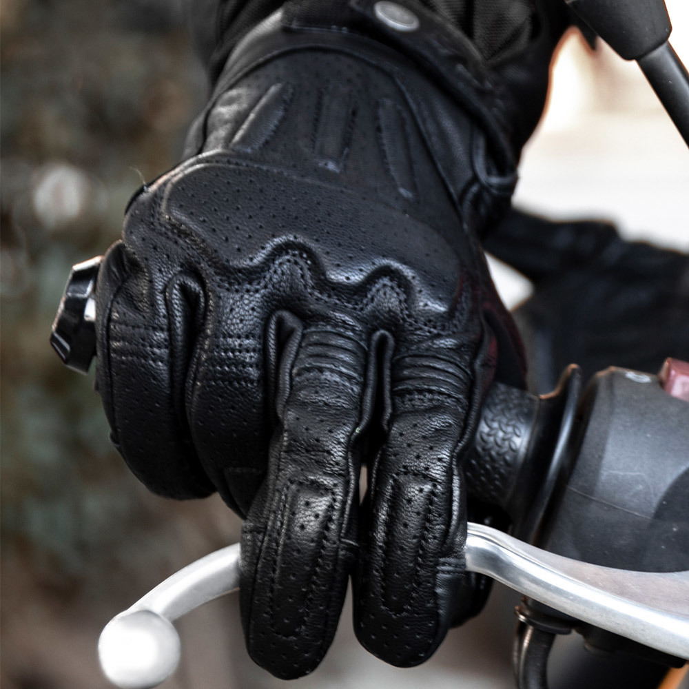 Luva LS2 Couro Rust Preta