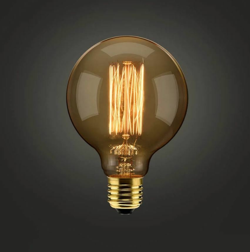 Lâmpada Retrô Decorativa Vintage Thomas Edison G95 Filamento