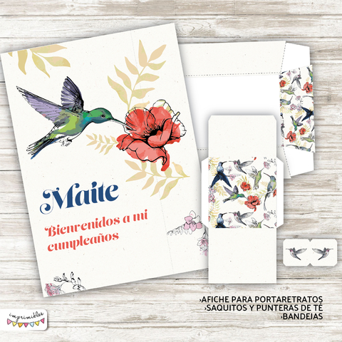 Kit imprimible Colibríes - Comprar en Imprimibles