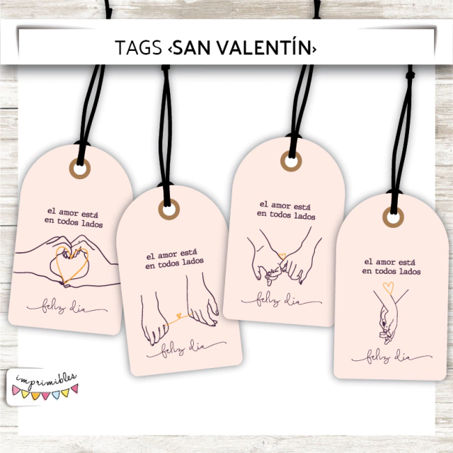 Tags San Valentin - Comprar en Imprimibles