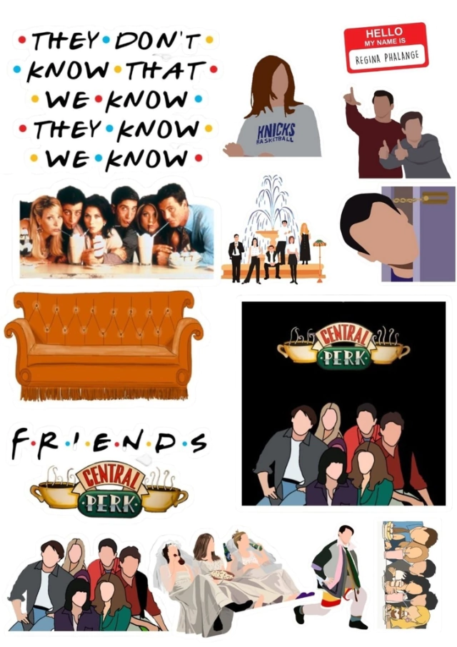 Stickers Friends plancha A4 - Libreria Ruta 20