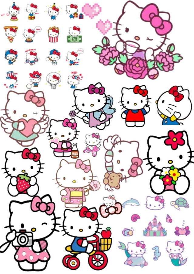 Stickers Hello Kitty plancha A4 - Libreria Ruta 20