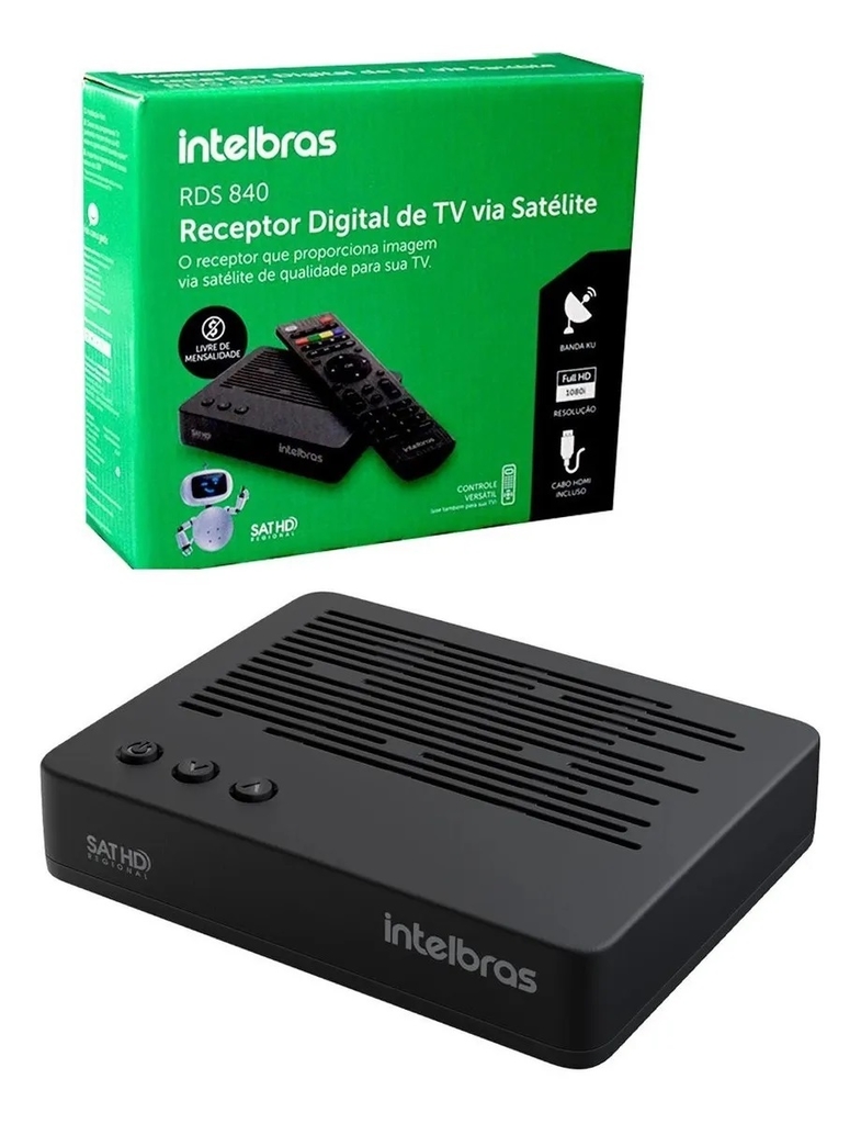 Novo Receptor Intelbras Parabólica Livre Sat Hd Regional
